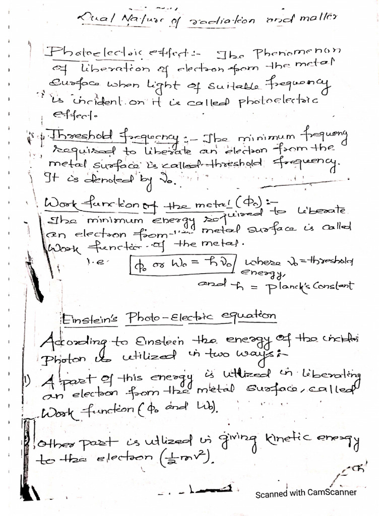 Dual Nature ch-11 | PDF