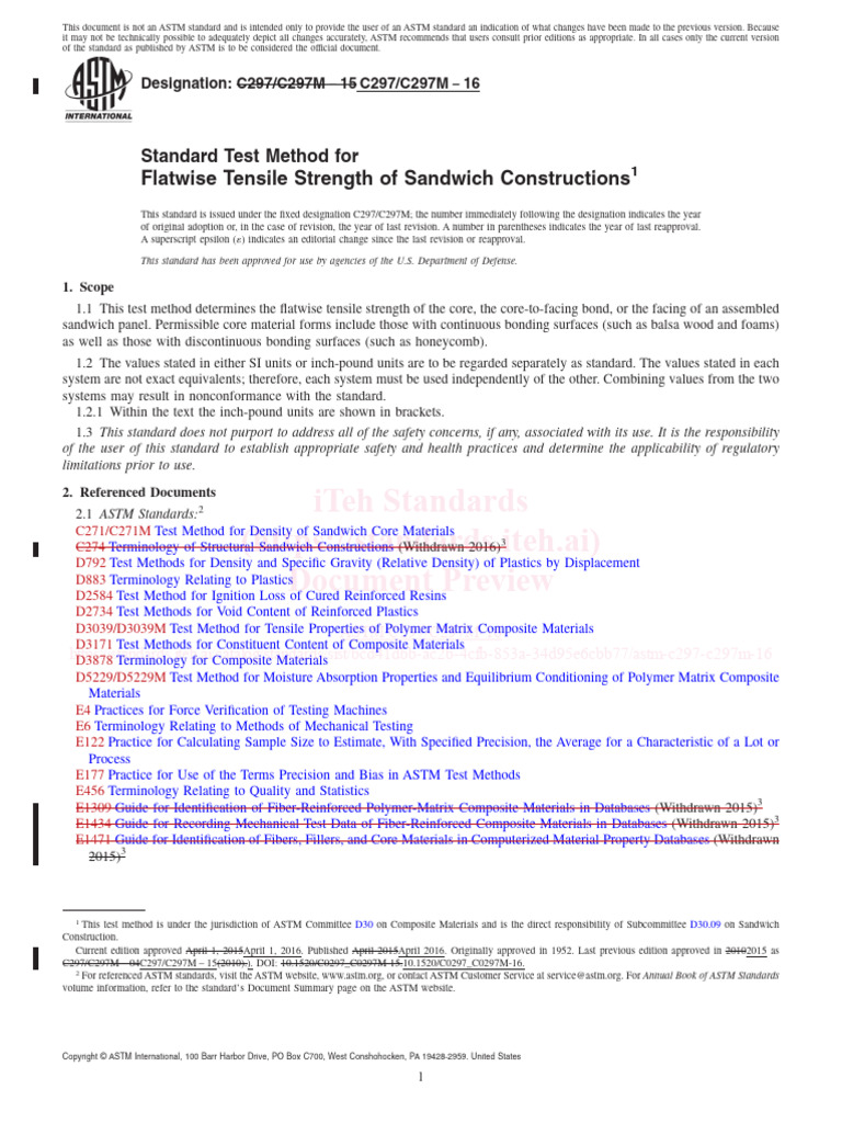 ASTM-C297-C297M-16 (Draft) | PDF | Composite Material | Materials