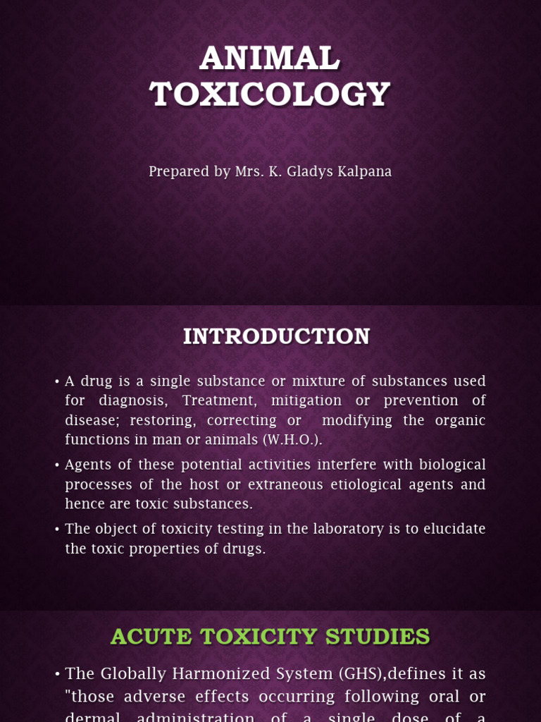 ANIMAL TOXICOLOGY | PDF | Toxicity | Toxicology