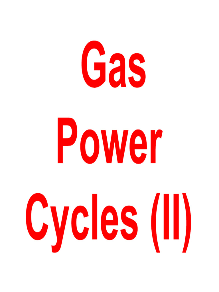 CH 08 (Gas Power Cycles II) | PDF | Gas Turbine | Jet Engine