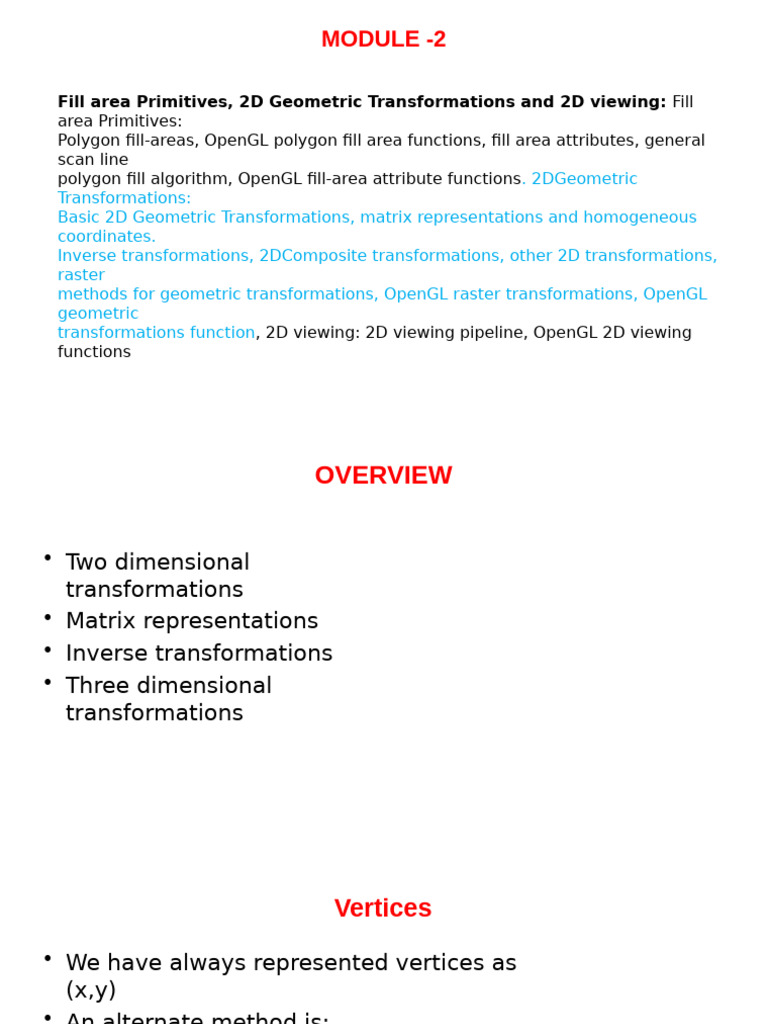 2d Geometric Transformation | PDF | 2 D Computer Graphics ...
