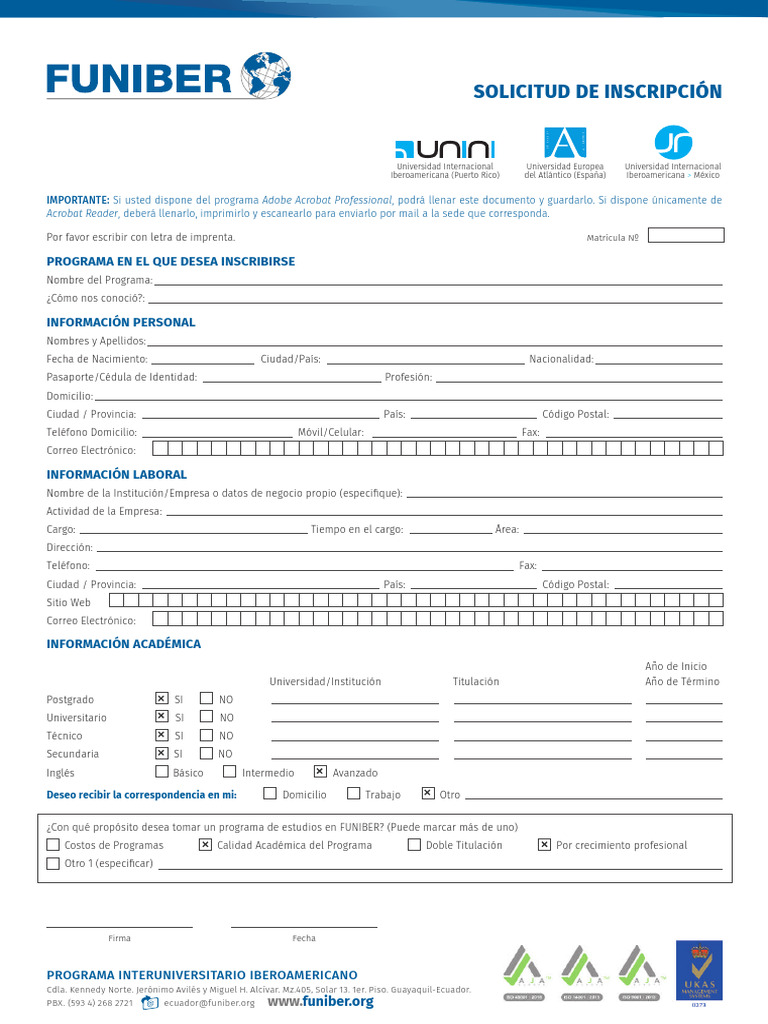FORMULARIOS 2024 BECA FUNDEBIR-signed | PDF | Ecuador