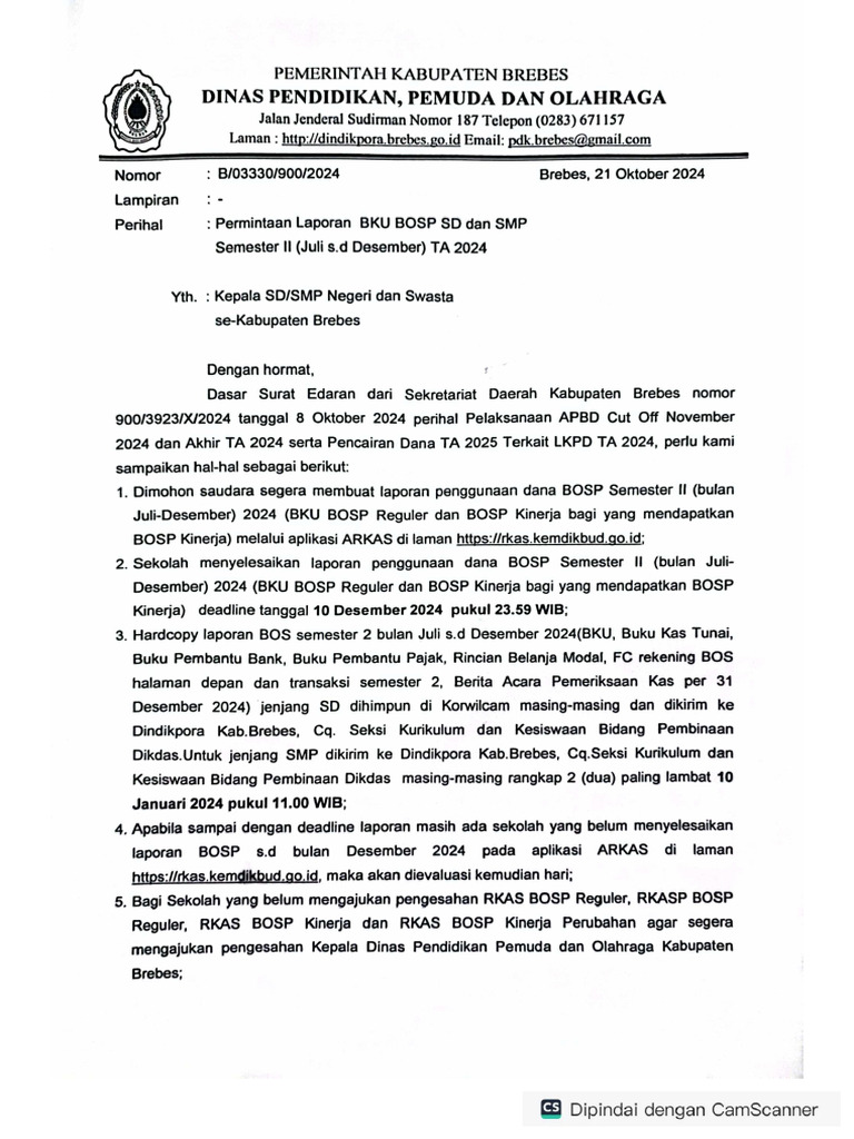 Tagihan BKU Smt 2 TA 2024 | PDF