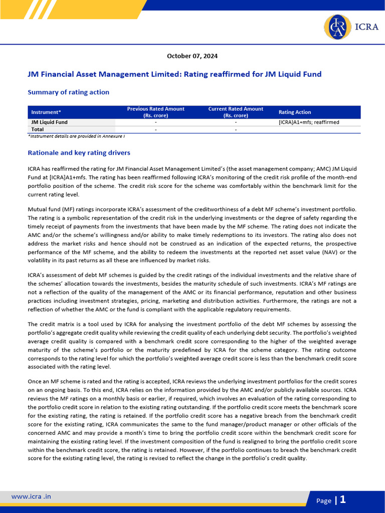 JM Financial Asset Management Limited | PDF | Investment Management ...