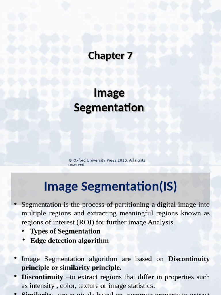 Segmentation Chapter Ppt | PDF | Image Segmentation | Recording