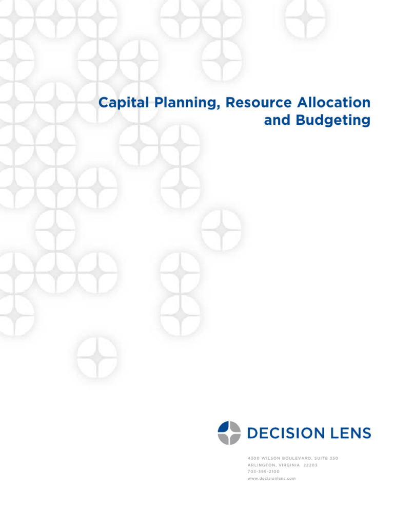 WP Capital Planning Resource Allocation and Budgeting | PDF ...