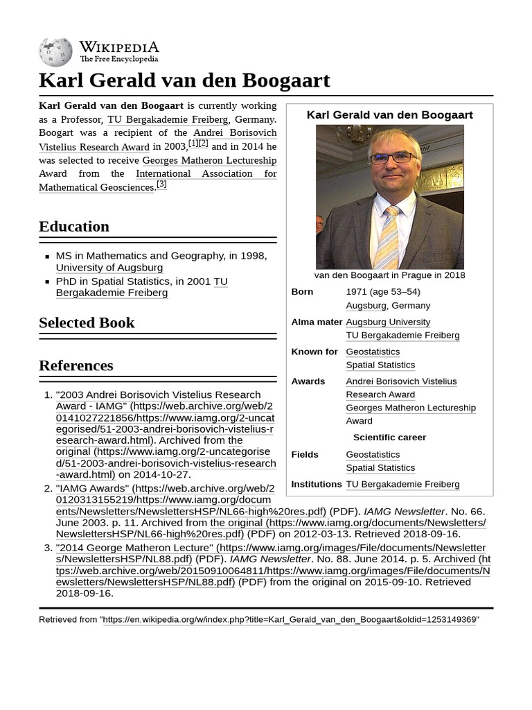 Karl Gerald Van Den Boogaart | PDF