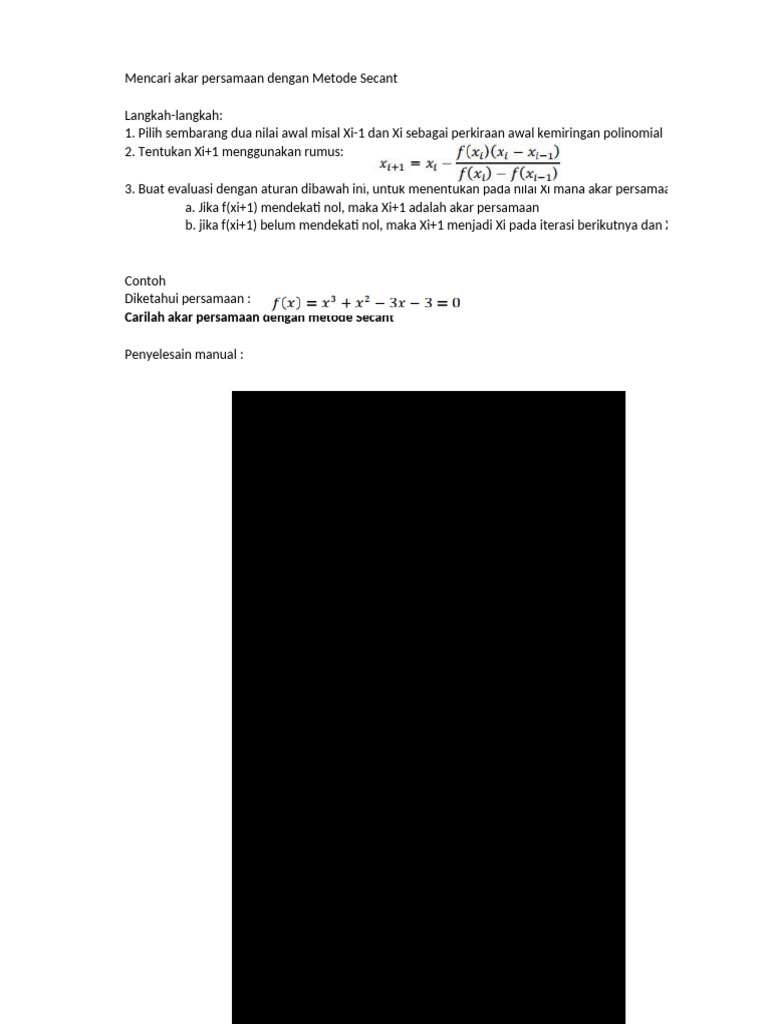 Metode Secant (Share) | PDF