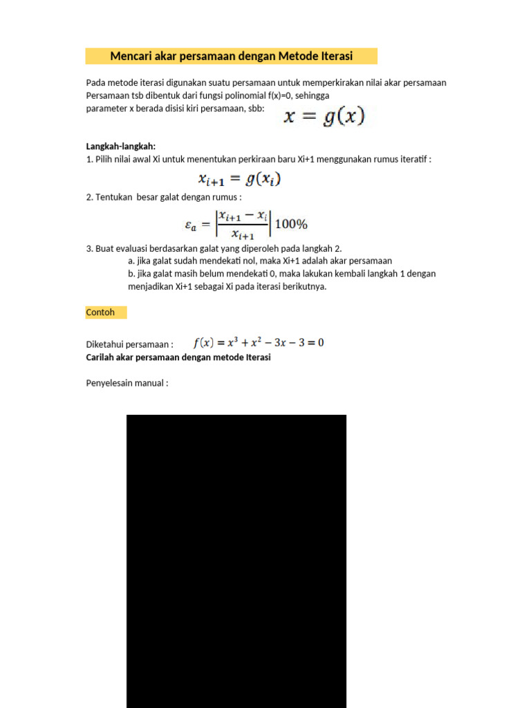 7. Metode Iterasi (Share) | PDF