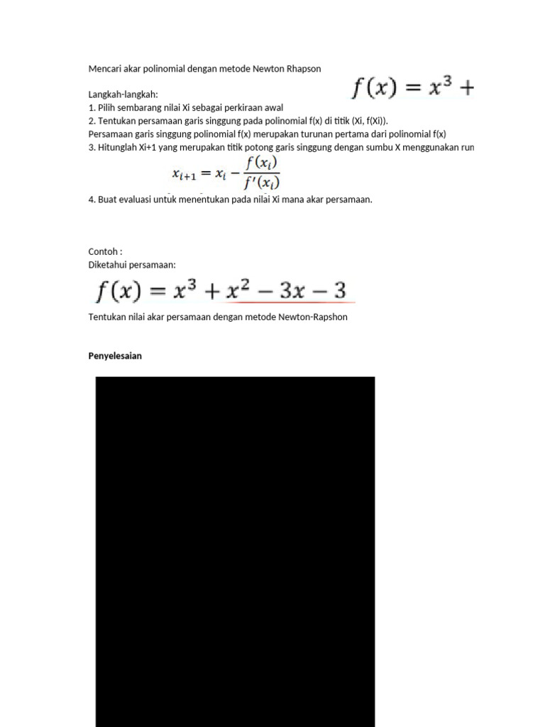 Metode Newton-Raphson (Share) | PDF