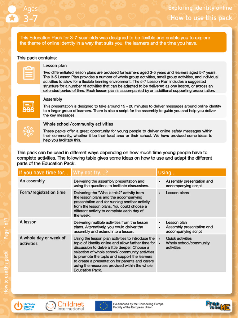 Ages 3-7 - How To Use This Pack | PDF | Lesson Plan | Teaching