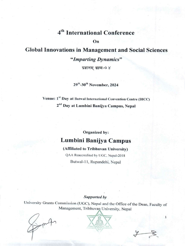 Confrence Schedule - 2024 | PDF