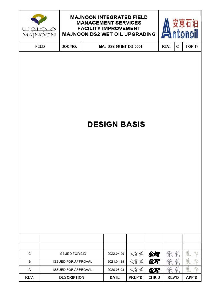 MAJ-DS2-06-INT-DB-0001 - C Design Basis | PDF | Pressure Measurement | Valve