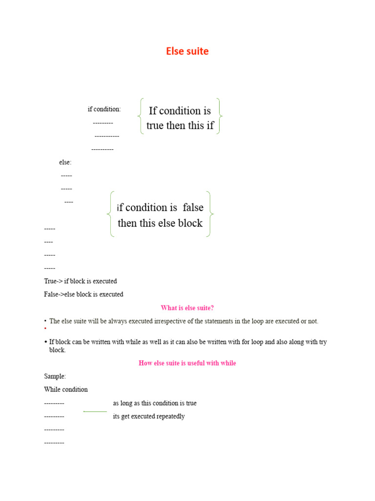 else+suite | PDF | Control Flow | Computer Programming