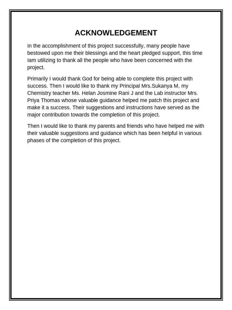 Acknowledgement - 1 | PDF