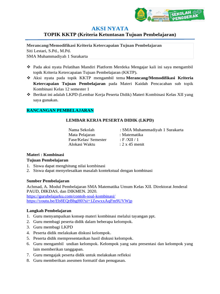 AKSI NYATA_TOPIK KKTP_Siti Lestari | PDF