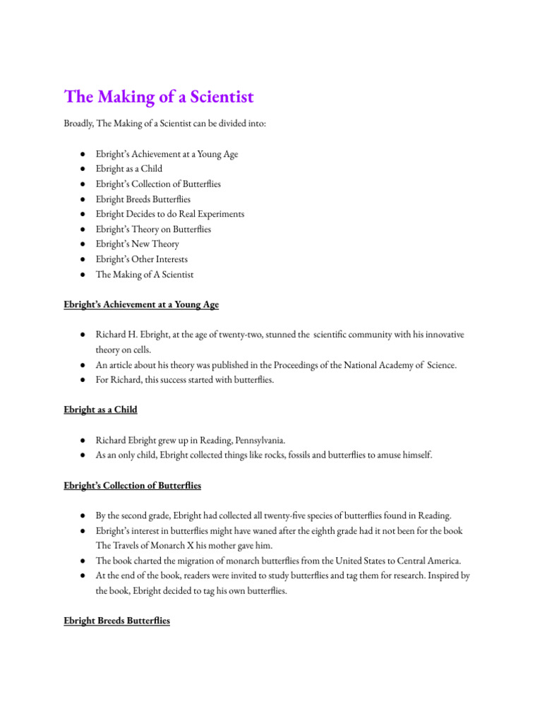 The Making of A Scientist | PDF | Science