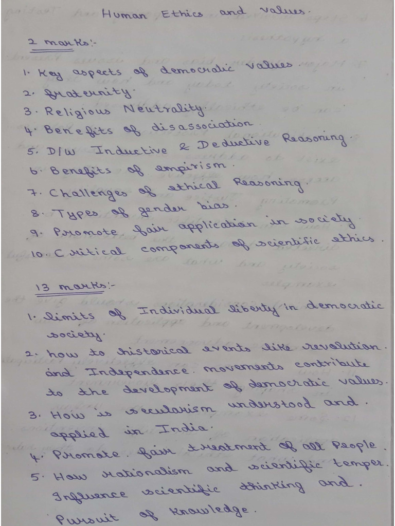 HVE IMPORTANT QUESTIONS | PDF