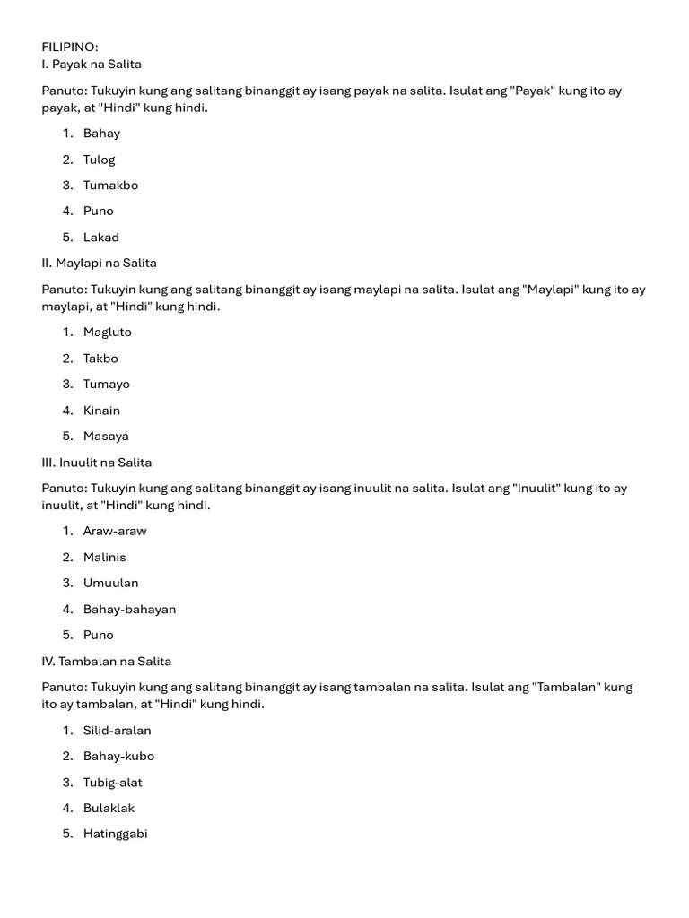Filipino 2ND Grading | PDF