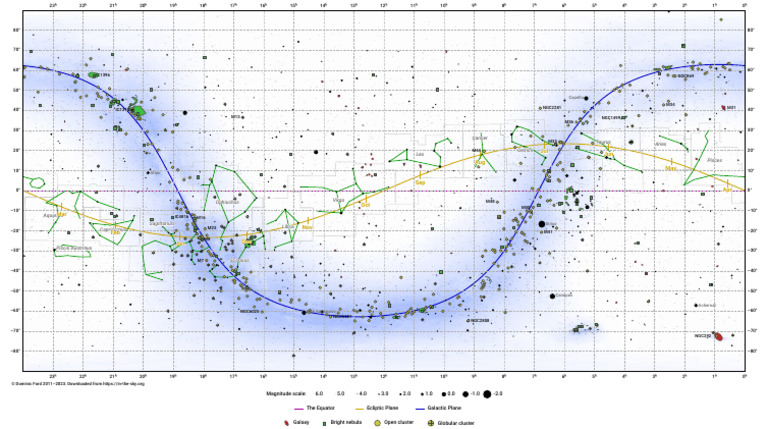 Constellations Map Equ1111111 | PDF | Constellation | Stellar Groupings