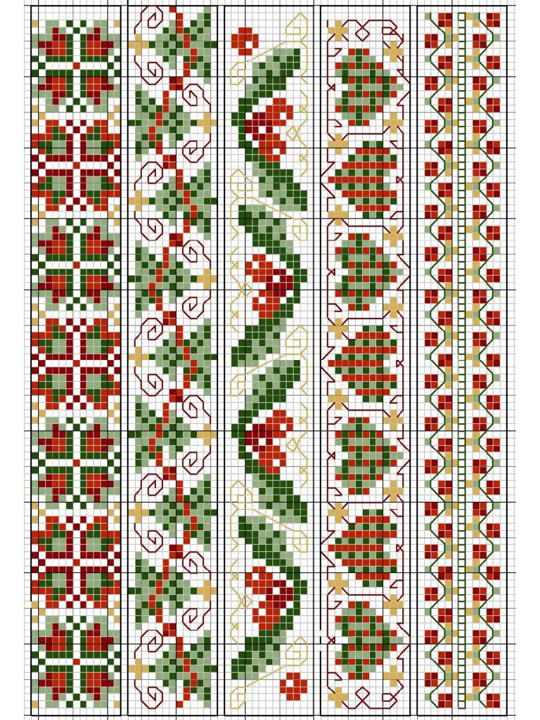 Xmas Borders 1 Cross Stitch Pattern | PDF