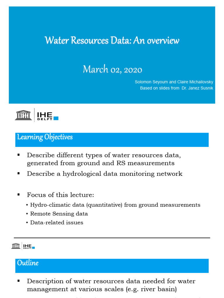 Water Resources Data - Overview | PDF | Groundwater | Snow