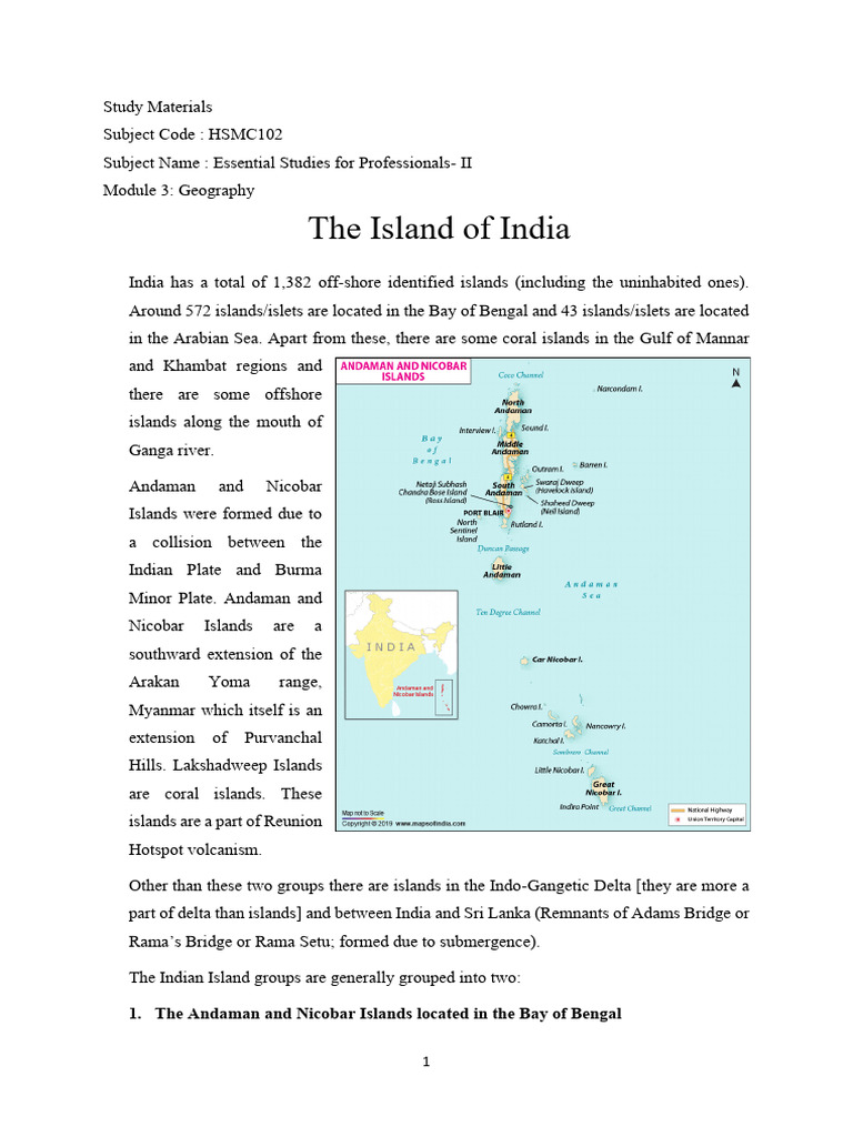 3_Islands of India | PDF | Island | Physical Oceanography