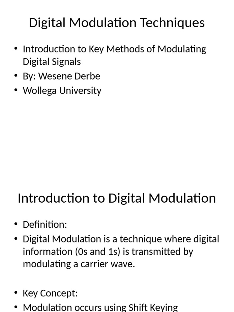 Digital Modulation Techniques | PDF