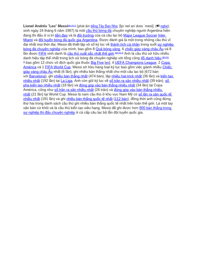 Lionel Andrés Messi | PDF