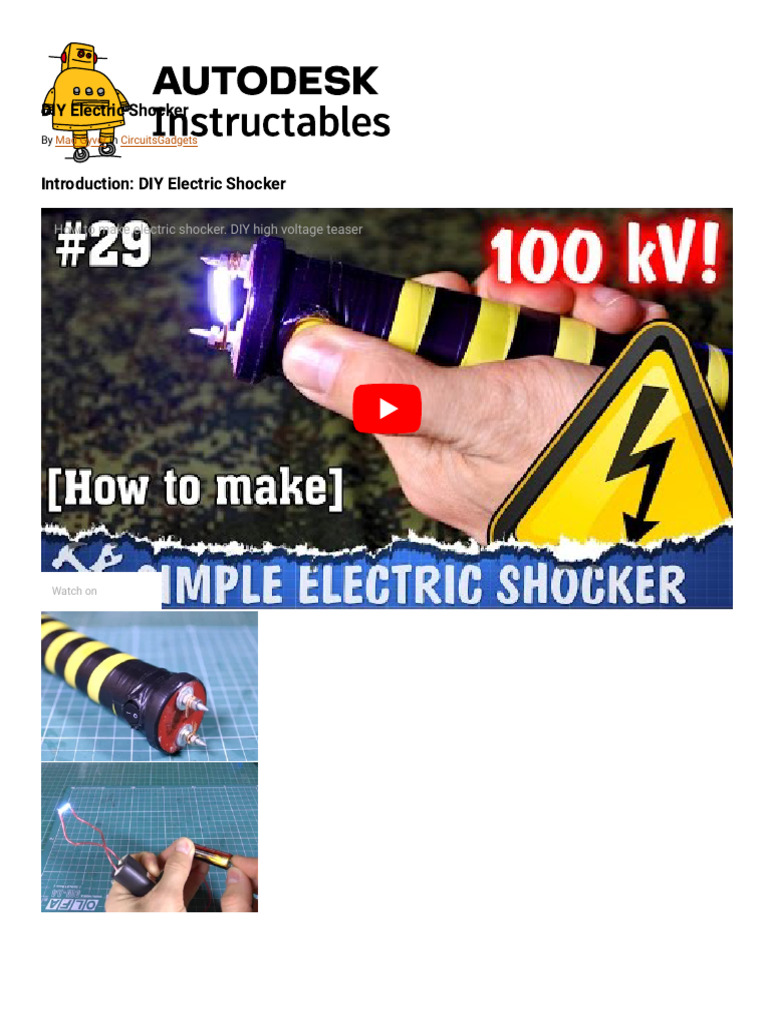 DIY Electric Shocker - 7 Steps - Instructables | PDF