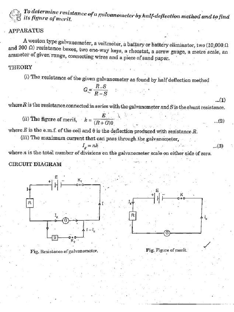 Practical Galvanometer | PDF
