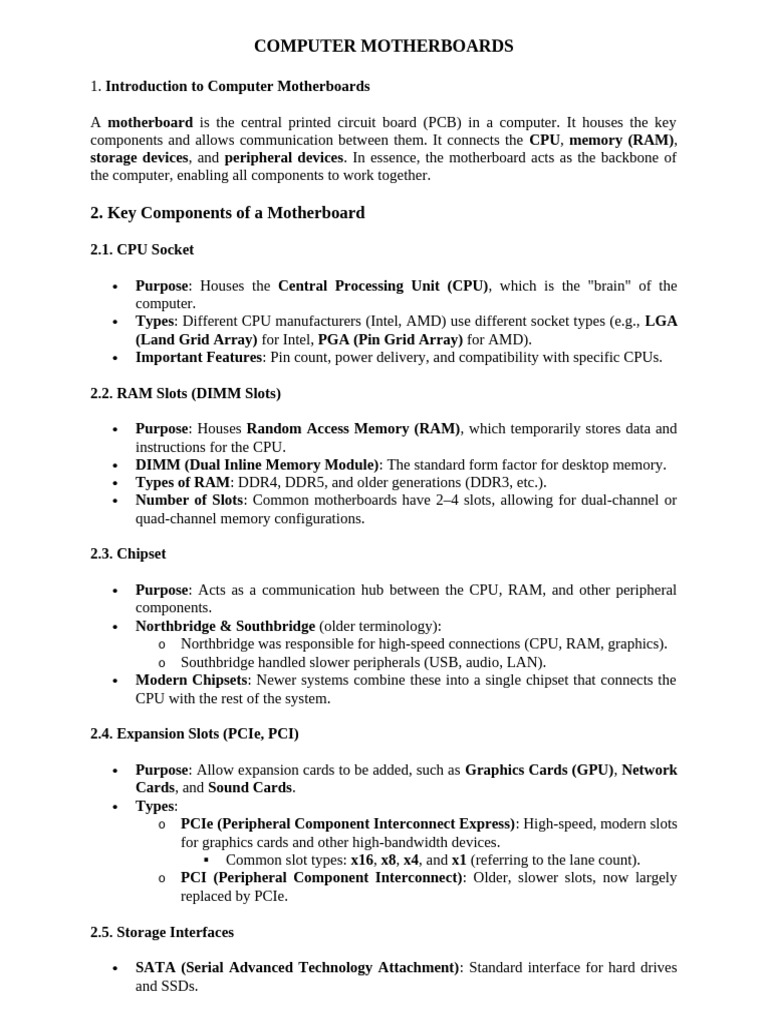 COMPUTER MOTHERBOARDS | PDF | Computer Hardware | Personal Computers