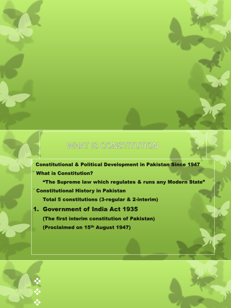 Chap 5 - Constitutional and Political Development of Pakistan | PDF ...