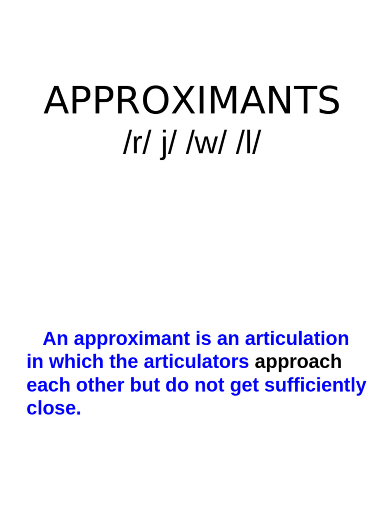 Approximants (Students) | PDF