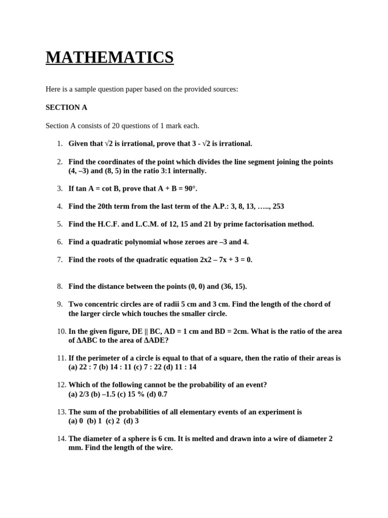 MATHEMATICS 1 | PDF | Circle | Area