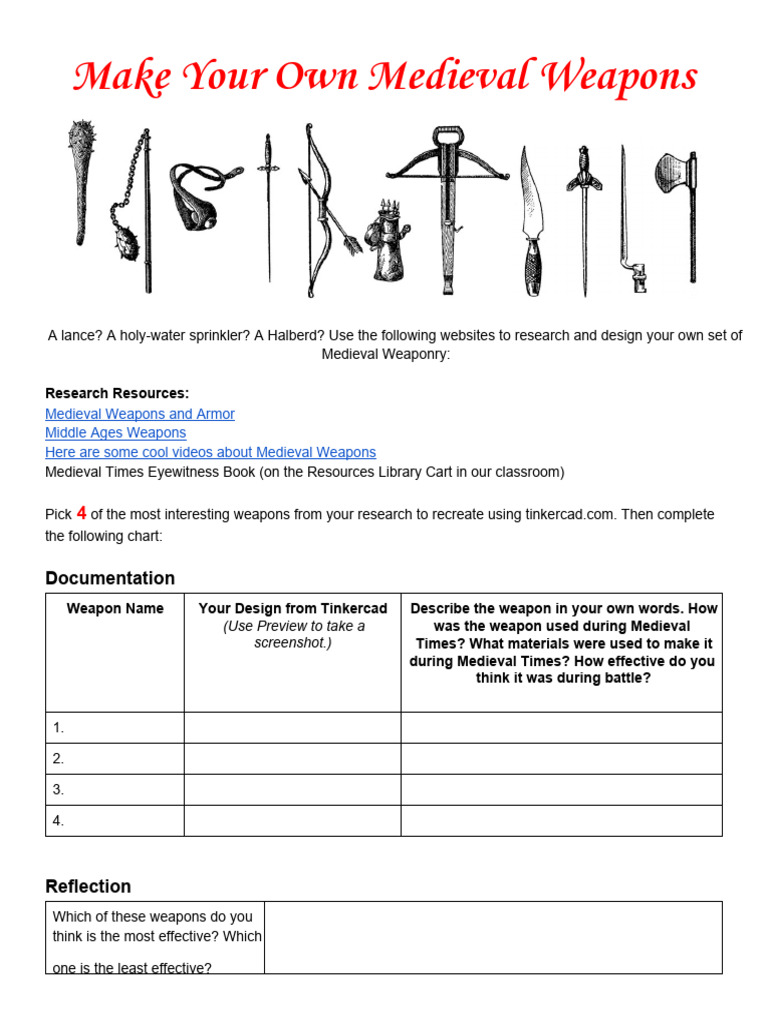 Make Your Own Medieval Weapons | PDF