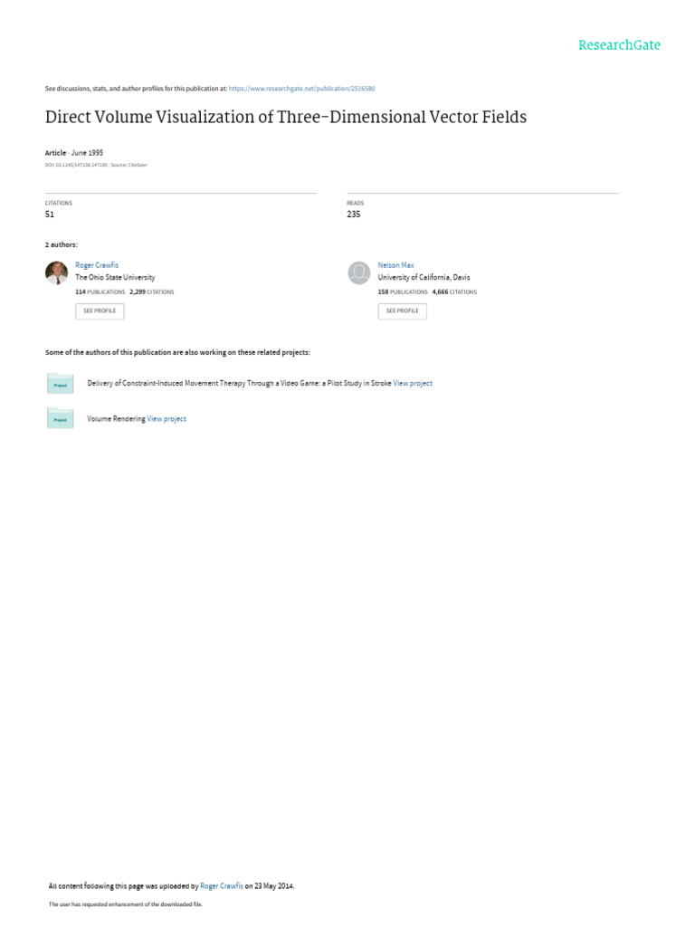 Direct Volume Visualization of Three-Dimensional Vector Fields | PDF ...
