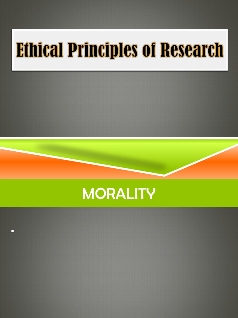 II Ethical Principles of Research | PDF