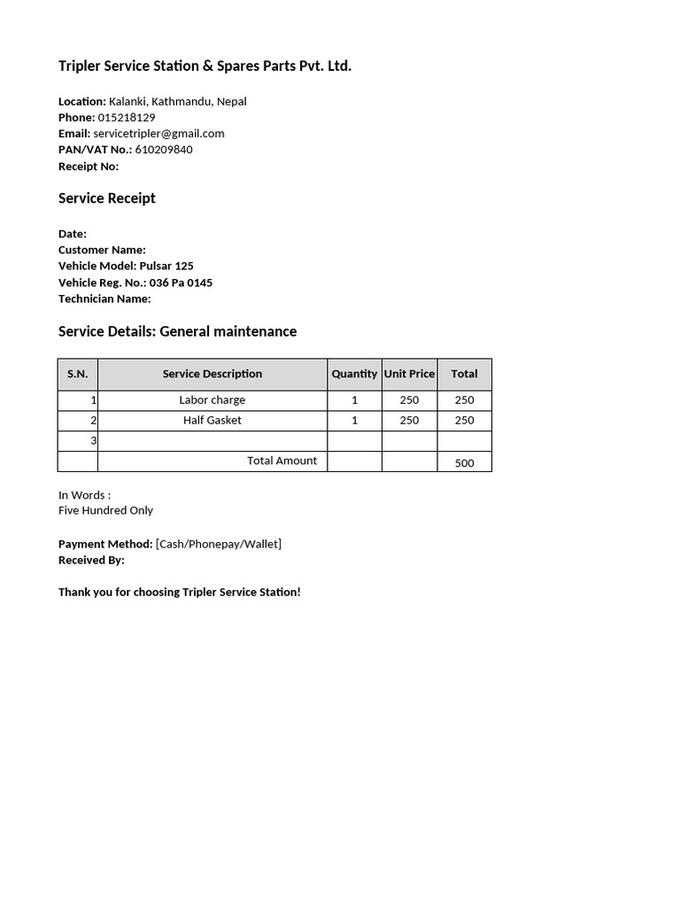 Receipt | PDF | Receipt | Vehicles