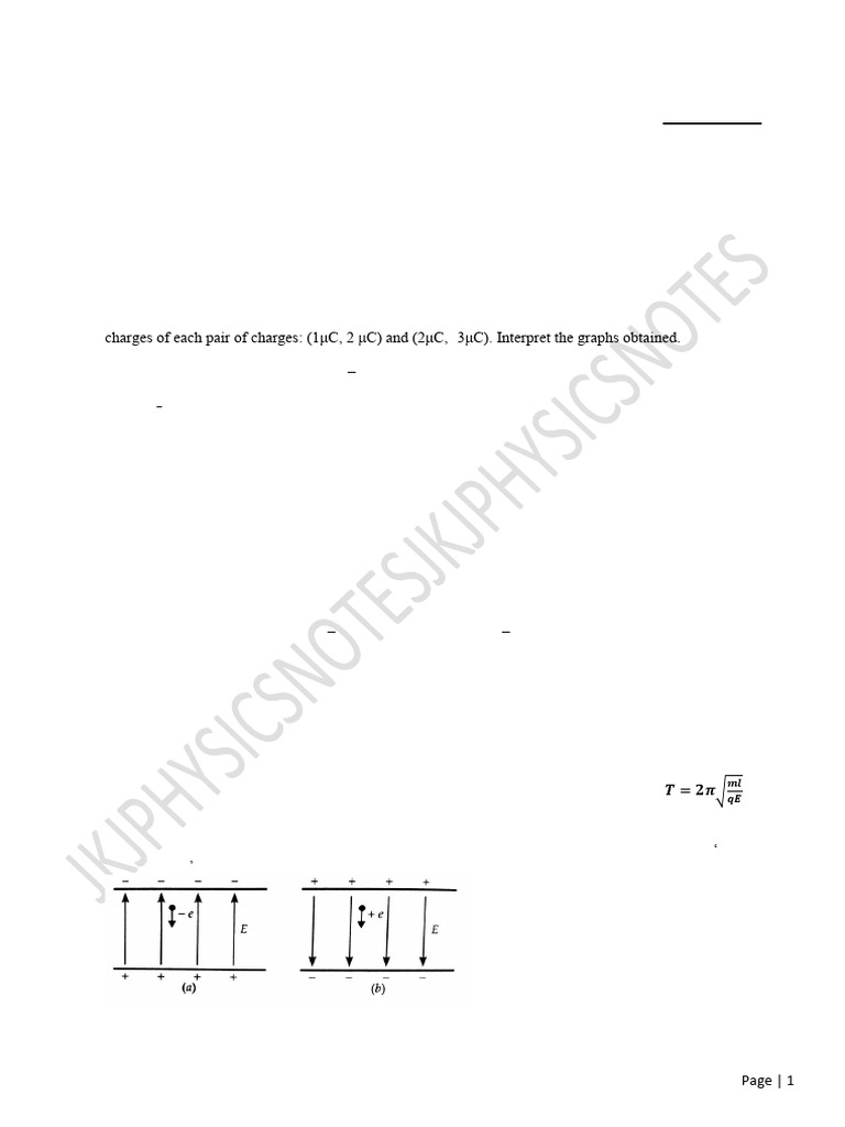 CH - 1 Electric Charges Worksheet - 2 | PDF | Electric Field | Force