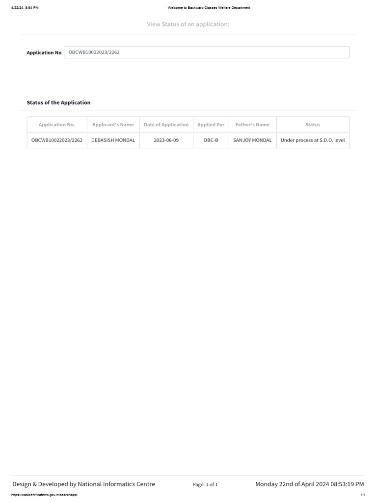 Welcome To Backward Classes Welfare Department DEBASISH | PDF