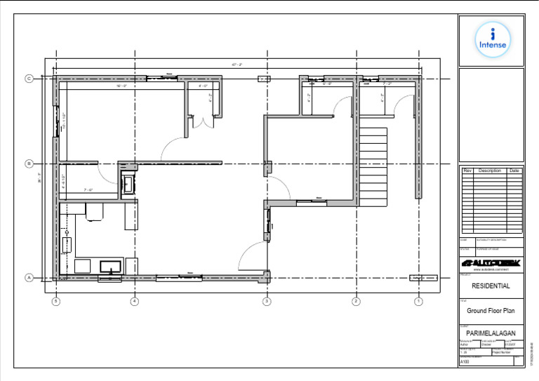 GROUND FLOOR PLAN | PDF | Technical Drawing