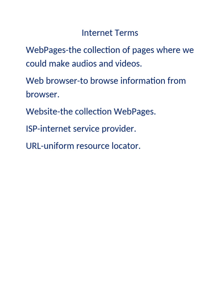 Internet Terms | PDF
