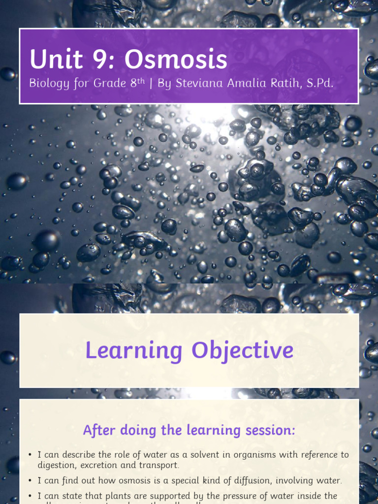 [Unit 9] Osmosis | PDF | Osmosis | Cell Biology