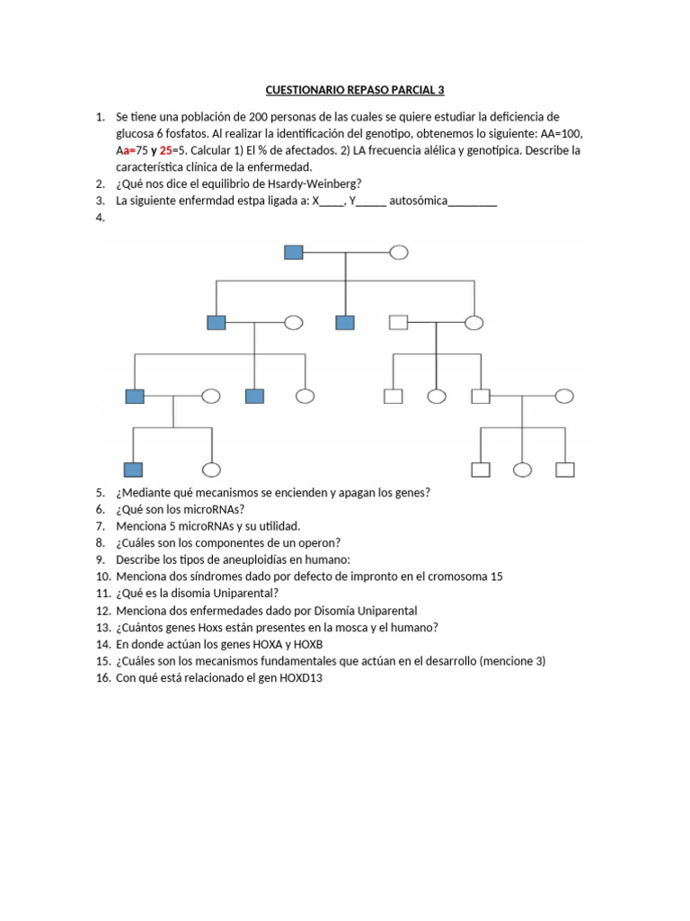 BIOMOL_CUESTIONARIO REPASO PARCIAL 3 | PDF | Cáncer | Oncogen