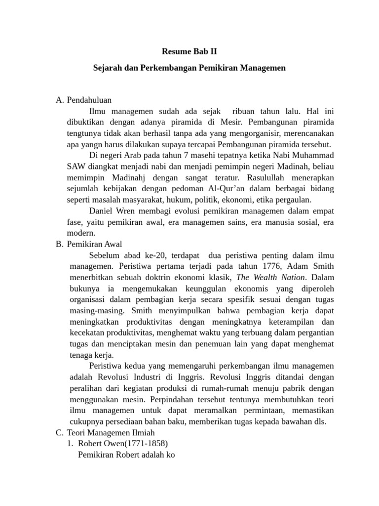 Resume Bab II | PDF