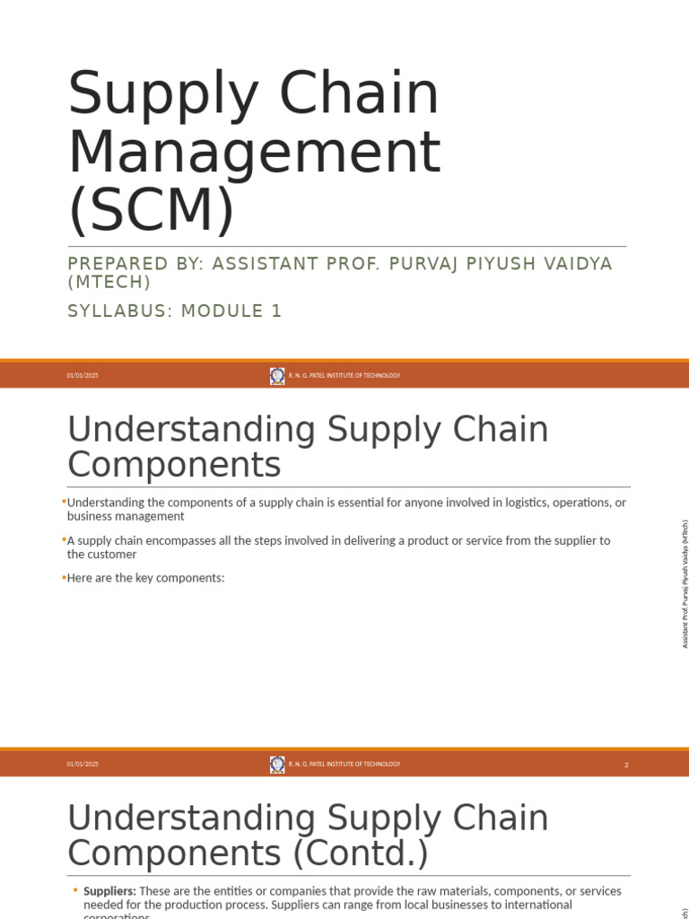 SCM_Module 1 | PDF | Supply Chain | Supply Chain Management