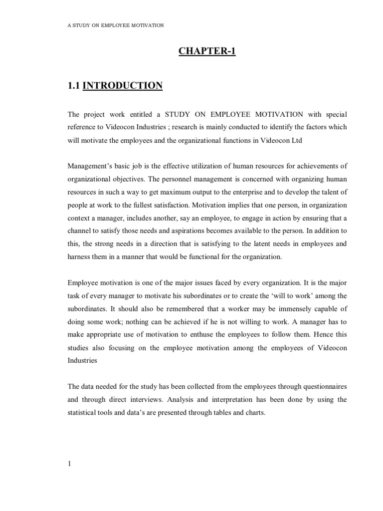 A Project On Employee Motivation | PDF | Motivation | Motivational