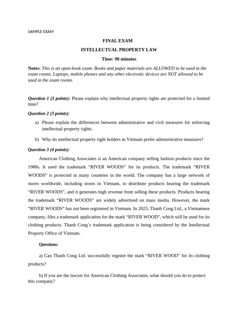 Sample Exam | PDF
