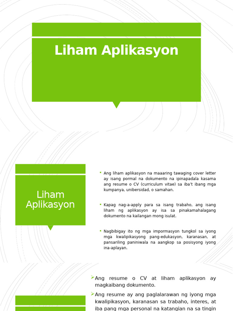 Liham Aplikasyon | PDF